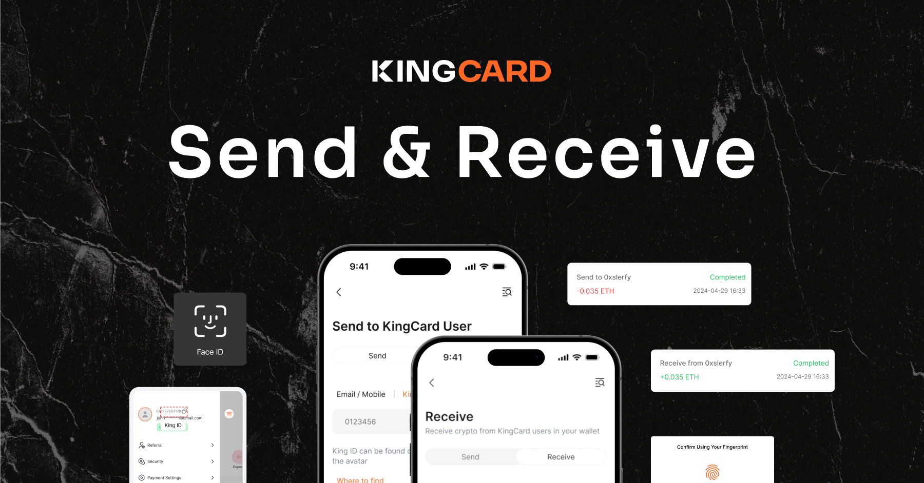 KingCard - Transfer Crypto Instantly To Everyone